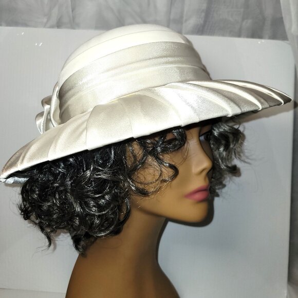 Mark Hats | Accessories | Mark Hats Womens Satinlike Ivory Flower ...
